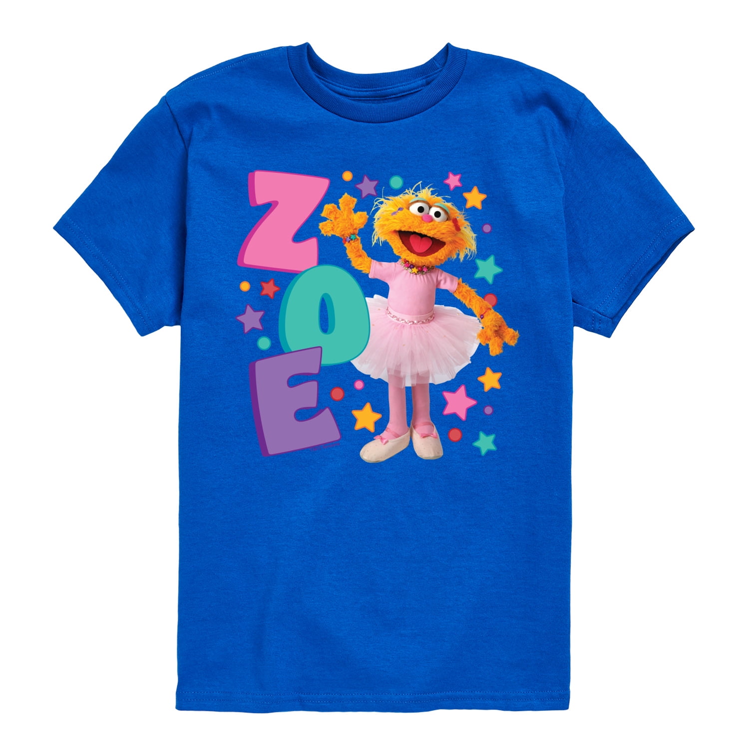 Sesame Street - Zoe - Toddler and Youth Short Sleeve Graphic T-Shirt ...