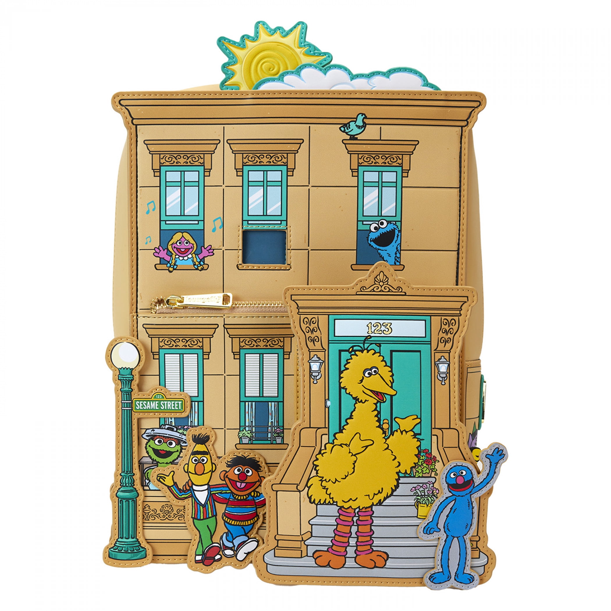 Sesame Street 884796 Friends Corner Building Mini Backpack by Loungefly ...