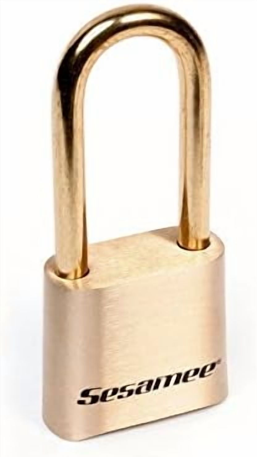 Sesamee K0437 4 Dial Bottom Resettable Combination Brass Padlock with 2 ...