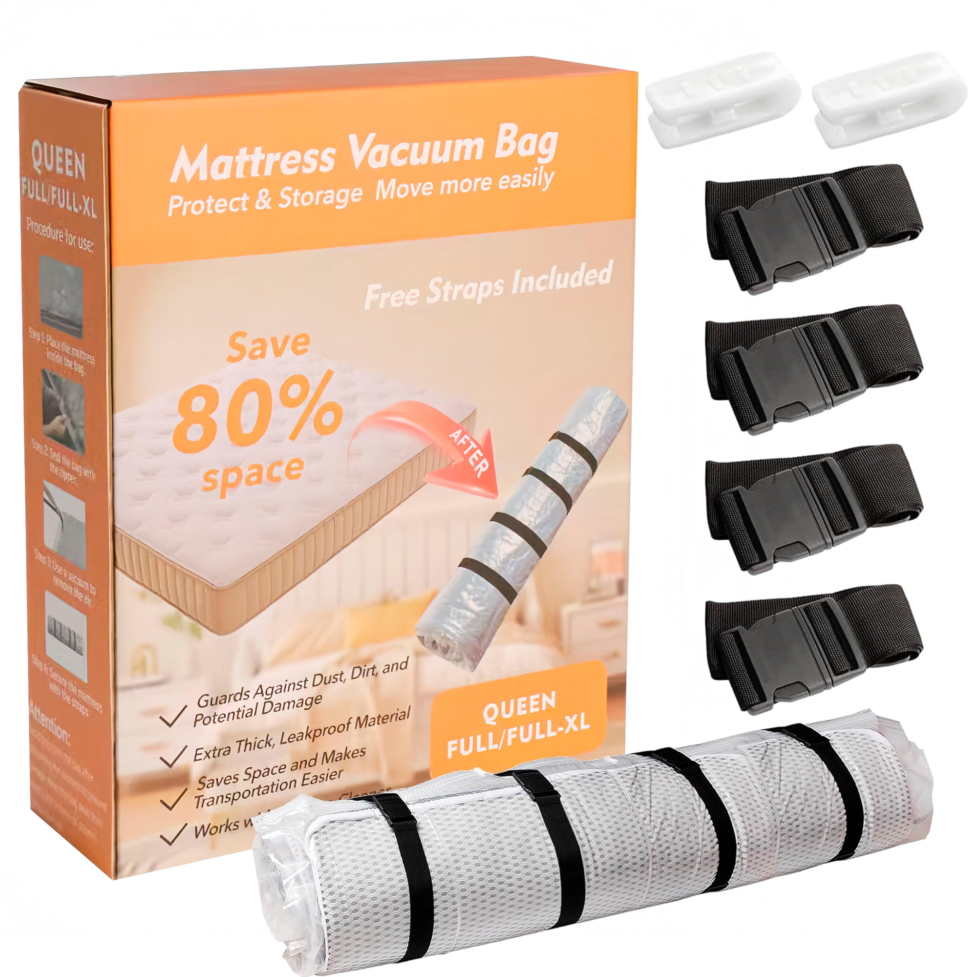 Sesiiduo Mattress Vacuum Bag for Moving, Vacuum Seal Mattress Bag for ...