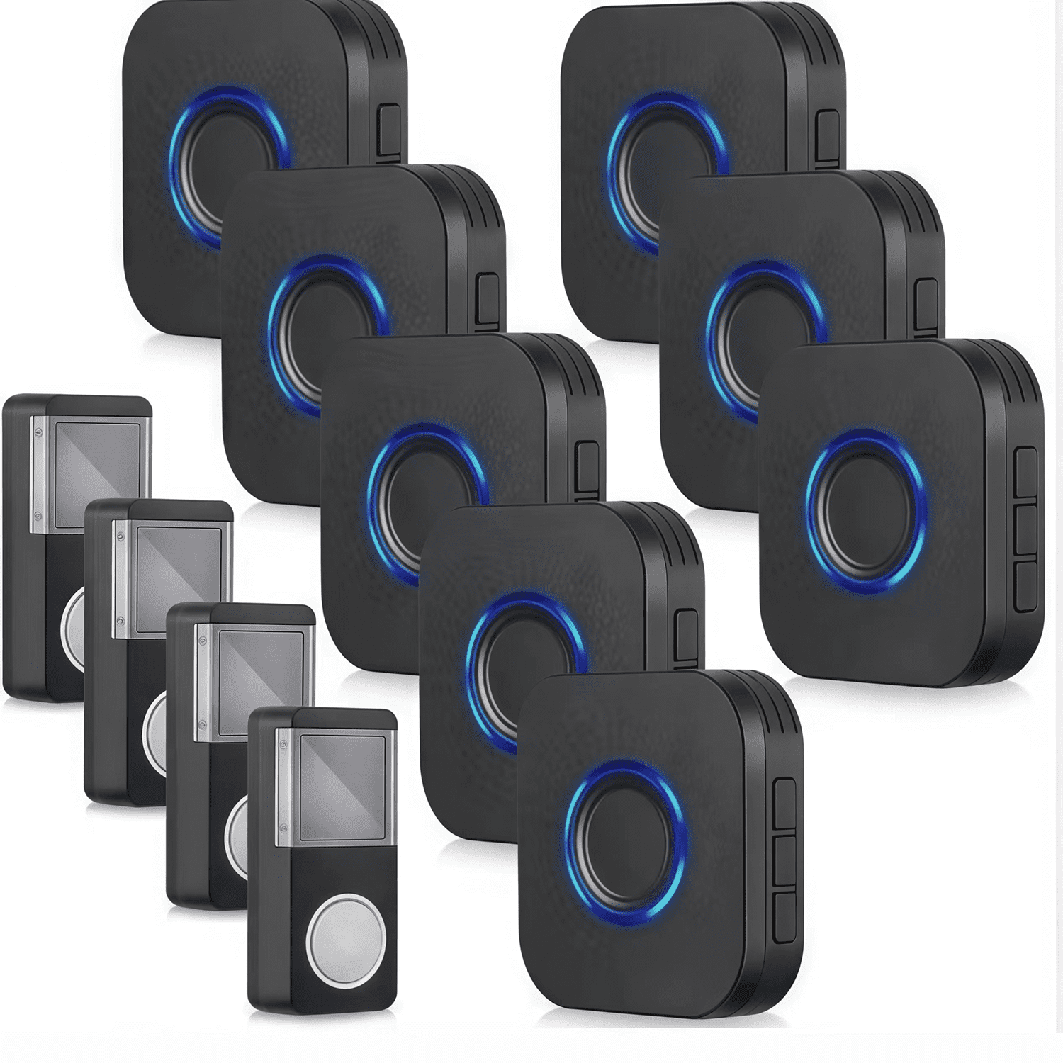 Sesiiduo Wireless Doorbell, Waterproof Doorbell, Easy Install,Black, 4 ...