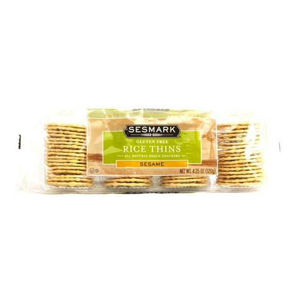 Sesmark Foods Gluten Free Sesame Rice Thins, 4.25 Oz - Walmart.com