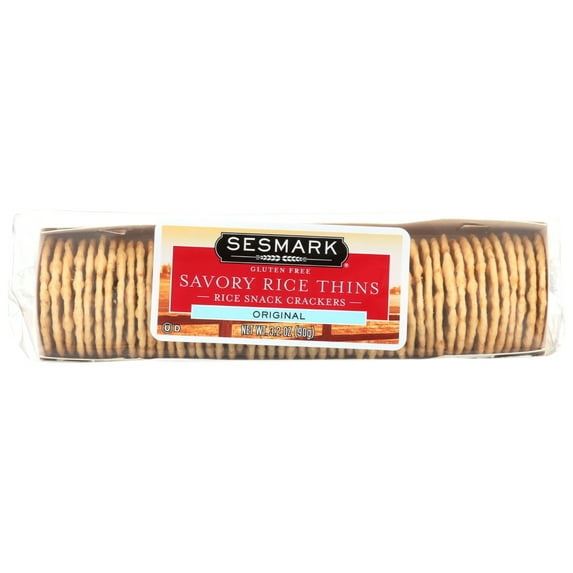 Sesmark Foods Original Savory Rice Thins Crackers, 3.2 Oz - Walmart.com