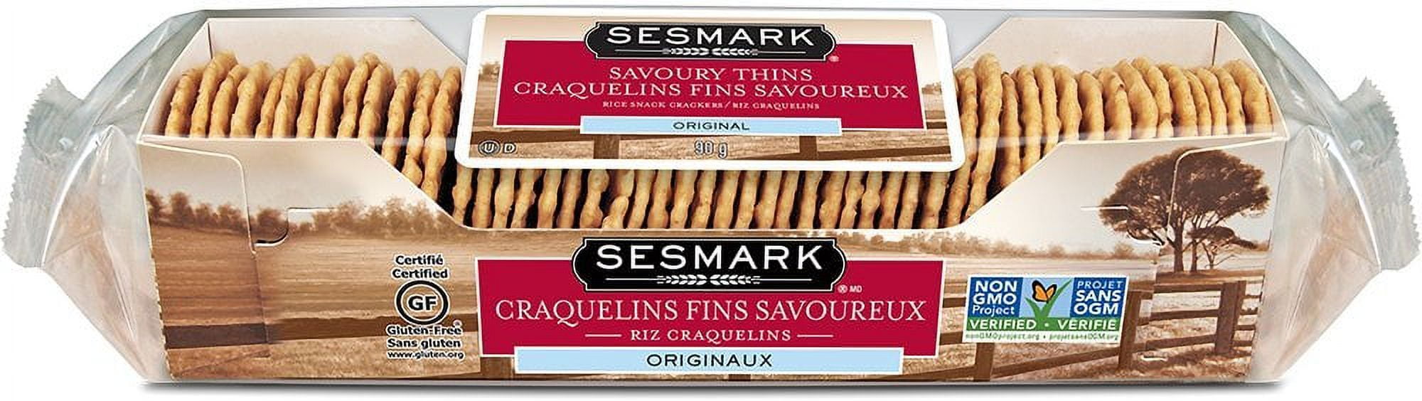Sesmark Original, Savory Thins, HHA1 Sesame Rice Crackers, 3.2 oz ...