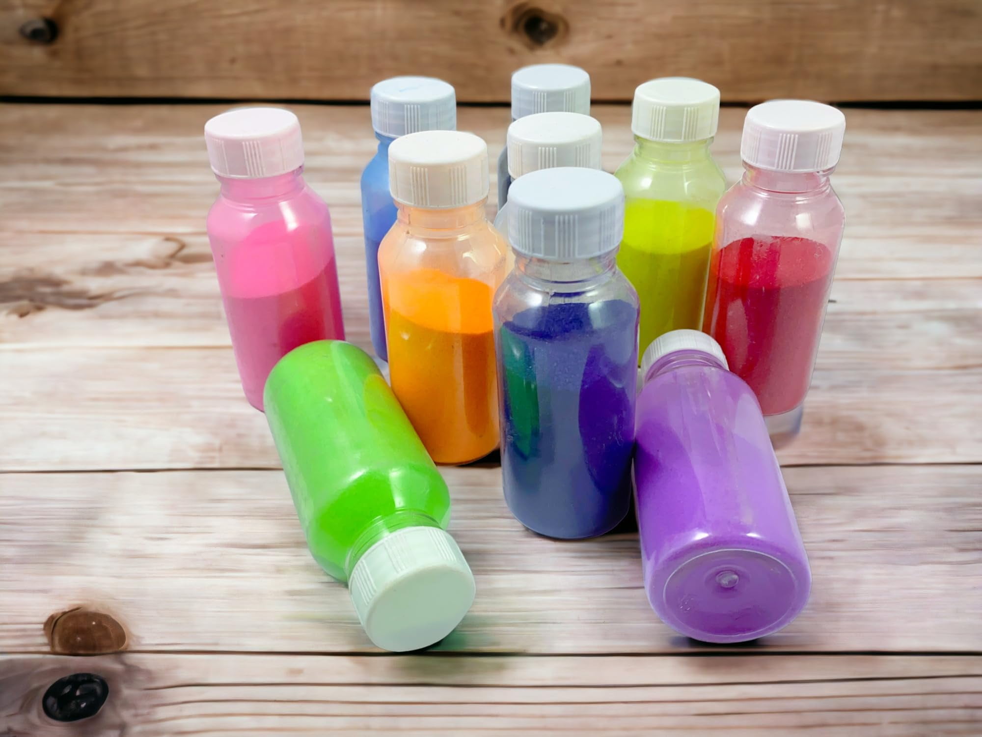 Sesonby Set Of 12 Bottles Rangoli Colours Mandana Colours Rangoli ...
