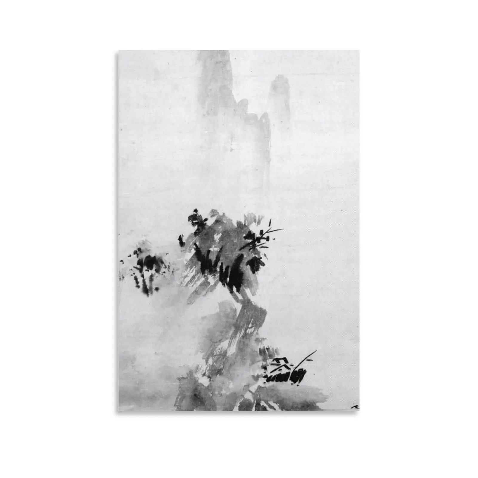 Sesshu Toyo Haboku-Sansui Landscape Canvas Painting decor decorative ...