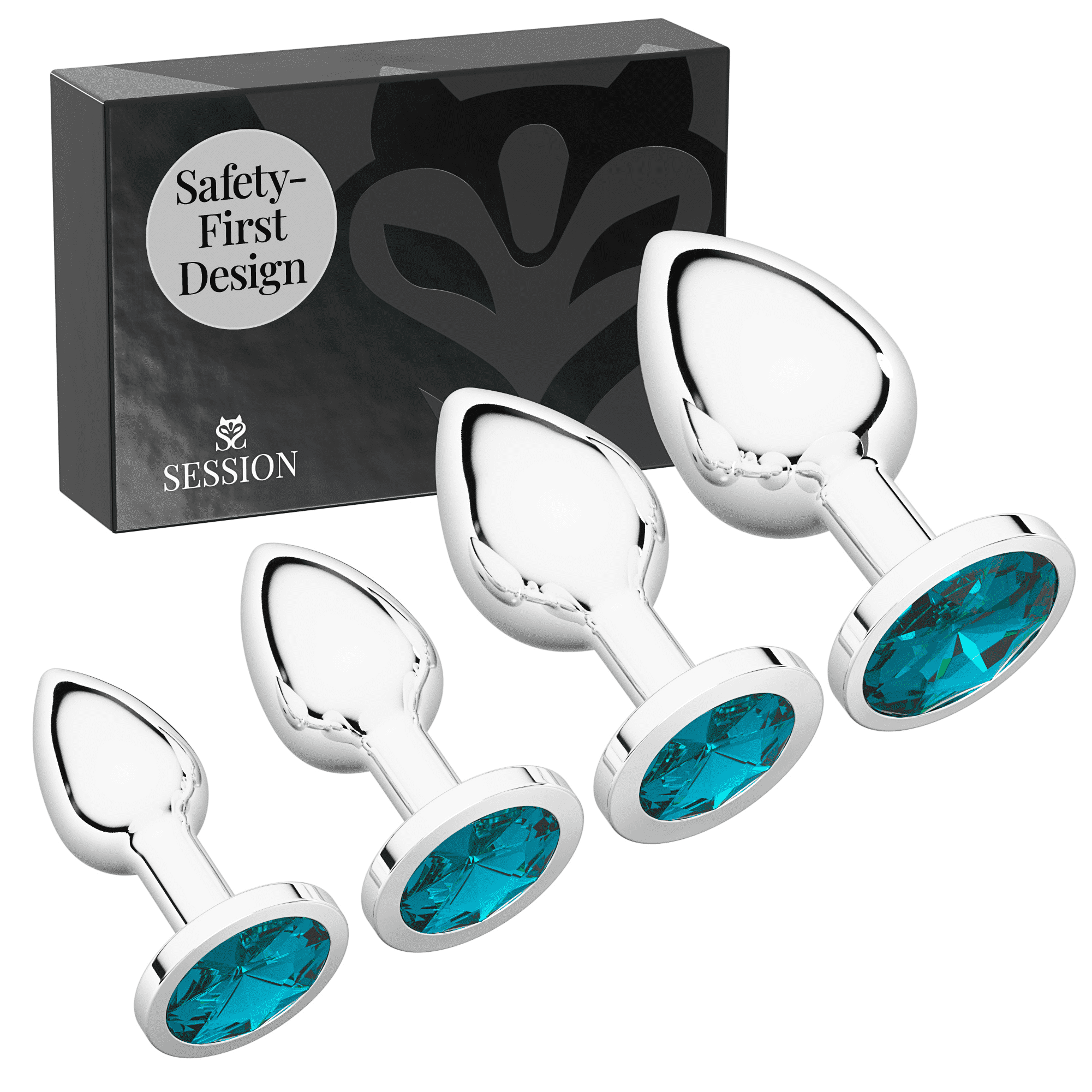 Session Butt Plugs, 4-Piece Training Set, Anal Plug Toys, Stainless ...