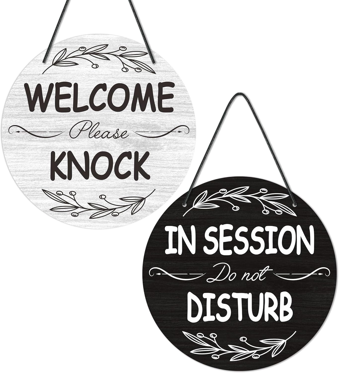 In Session Door Sign For Therapists, Double Sided Rustic PVC Do Not ...