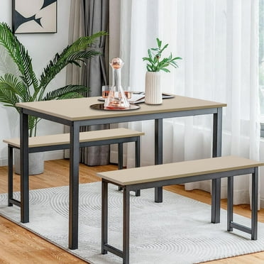 UBesGoo 3 Piece Kitchen Table Set Small Space Saving Dining Room Table ...