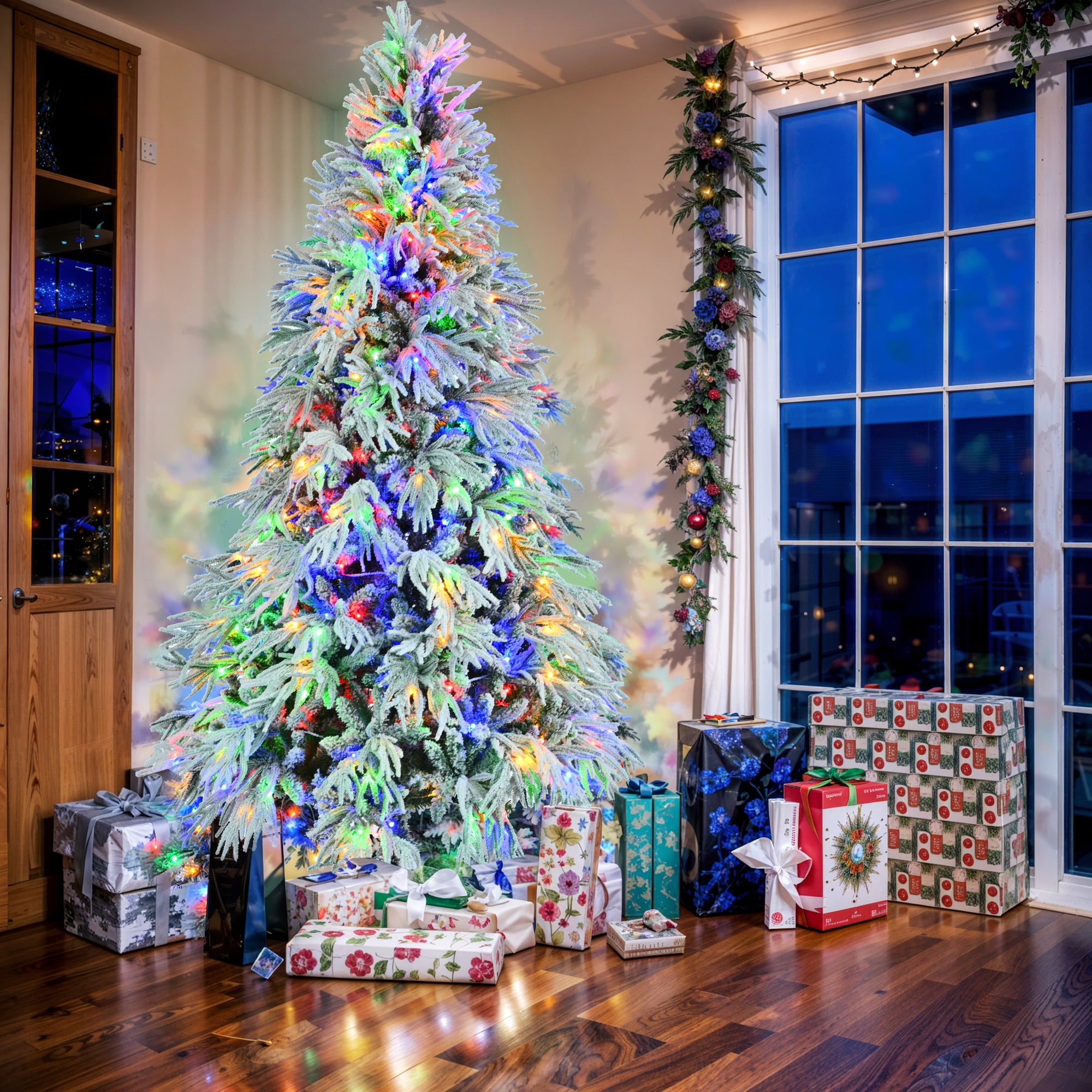 Sesslife 7.5FT Christmas Tree with Sturdy Metal Stand for Holiday Decor ...