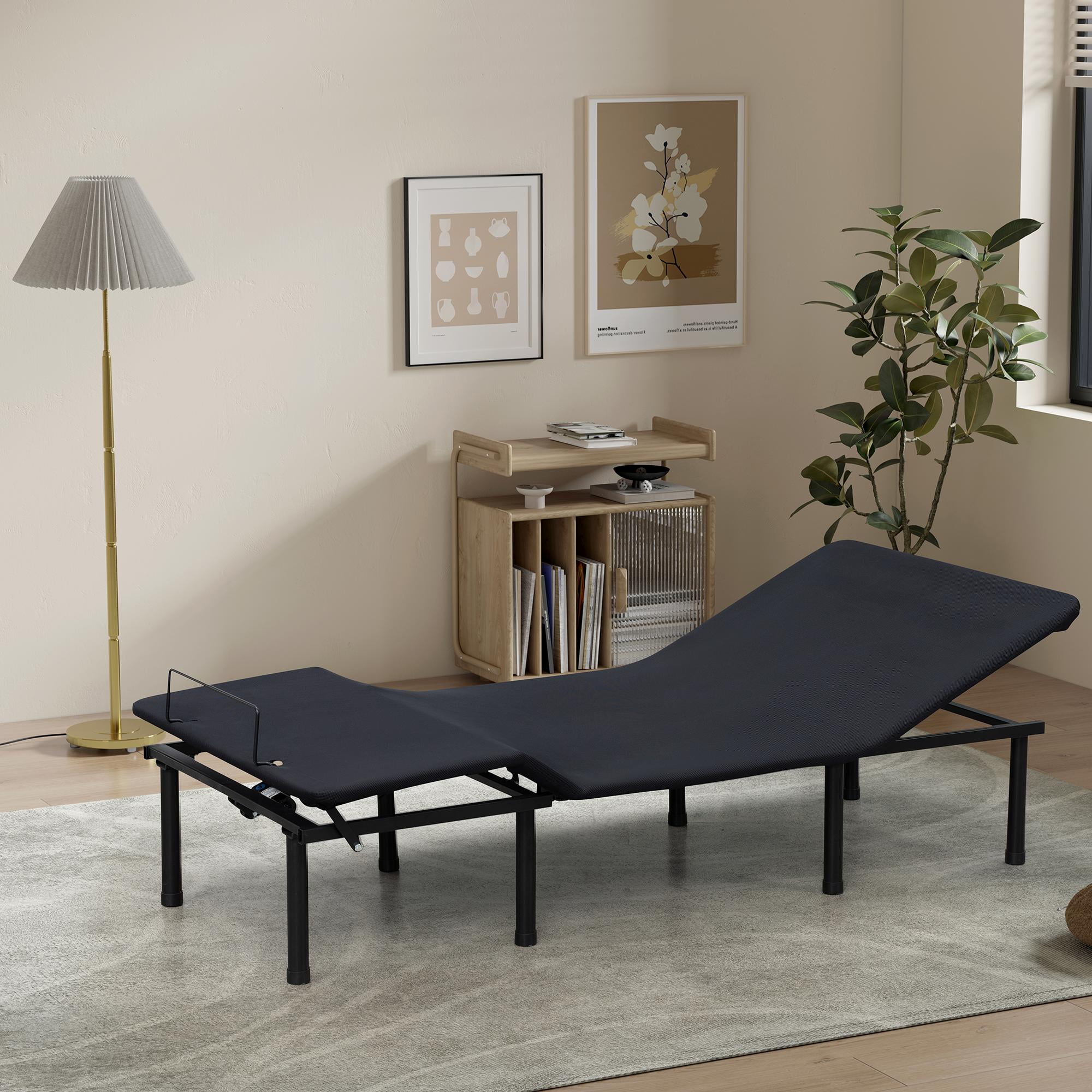 Sesslife Motorized Adjustable Bed Base with Incline, Dual Massage ...