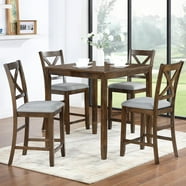Signature Design by Ashley Wood Square Kitchen Table with Bar Stools ...