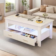 Uforic LED Lift Top Coffee Table, Modern Living Room Tables with 4 ...