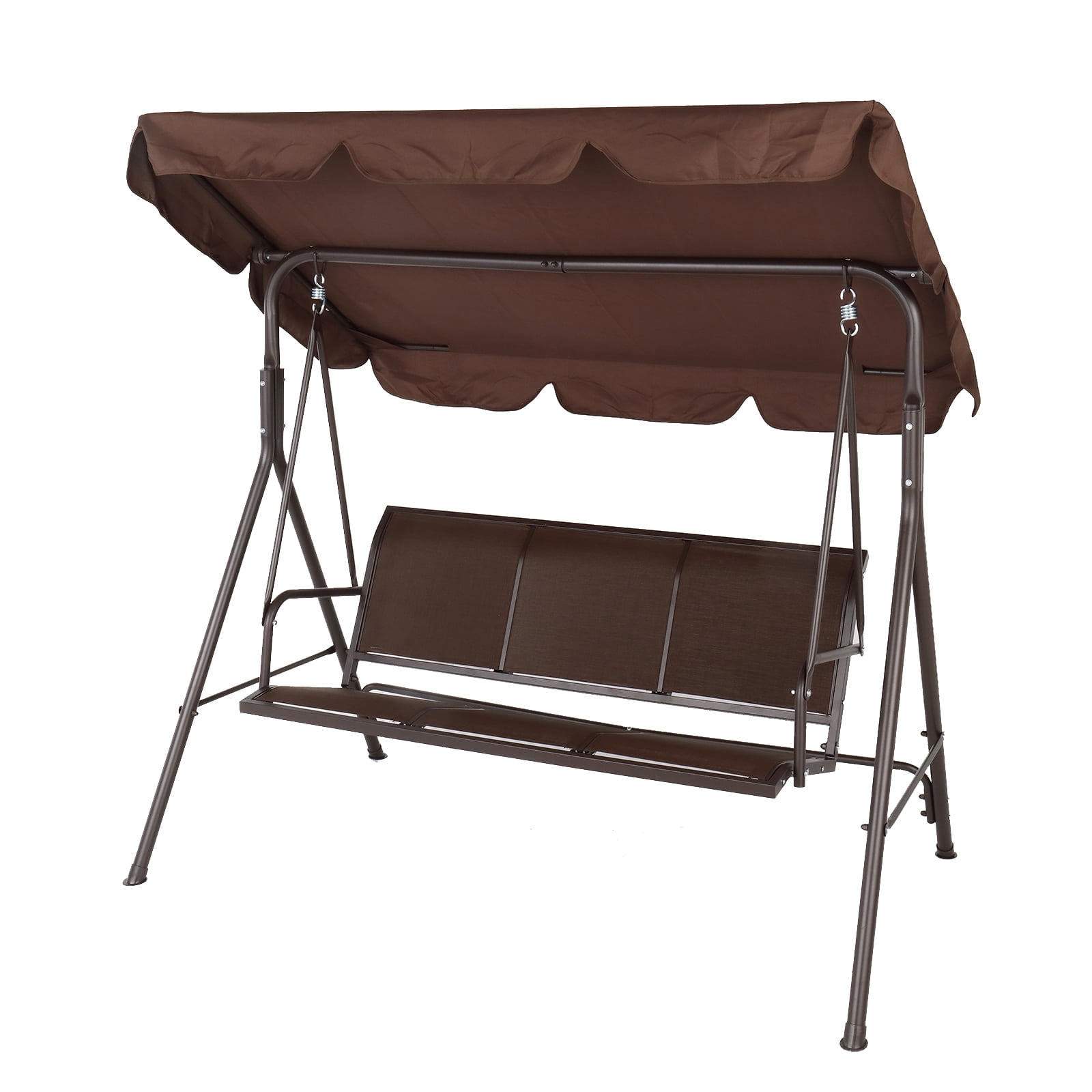 ENYOPRO Porch Swing with Canopy, 3 Person Outdoor Swing Chair, Patio ...