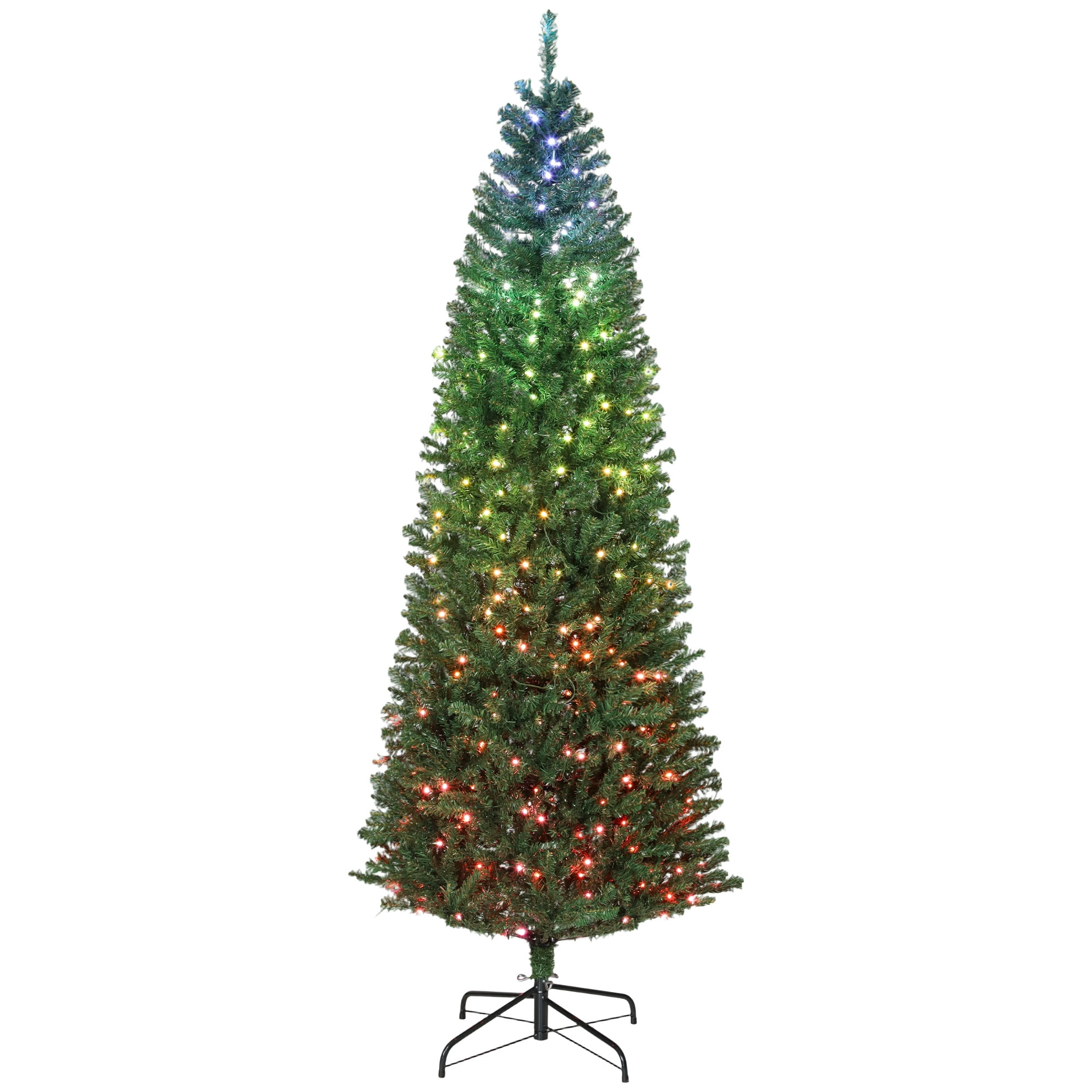 Enyopro Pre-Lit Indoor/Outdoor Pencil Christmas Tree, White, 6.5 ...
