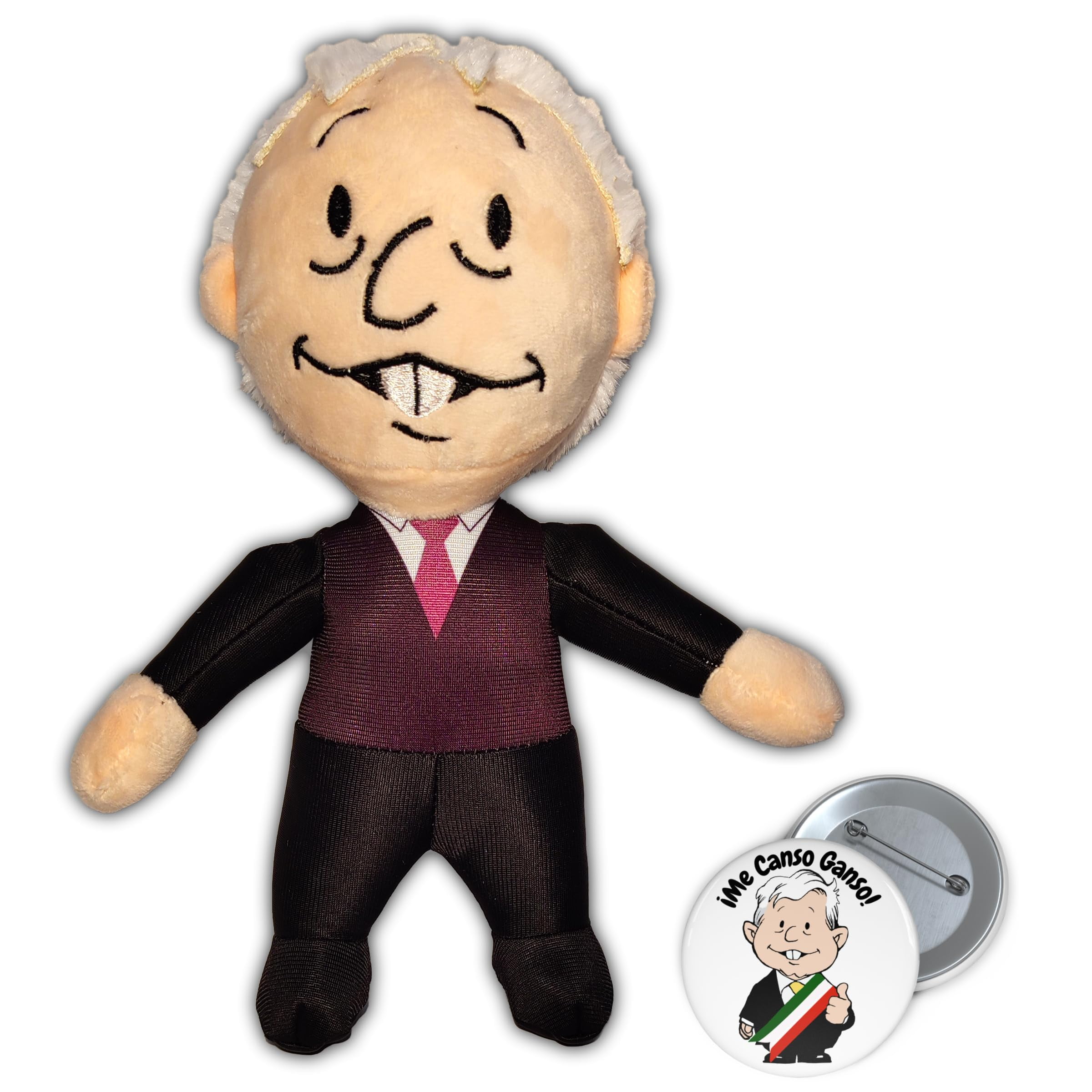 Set of 1 AMLO Muñeco de Peluche Amlito Plush Figure with Elegant Suit ...