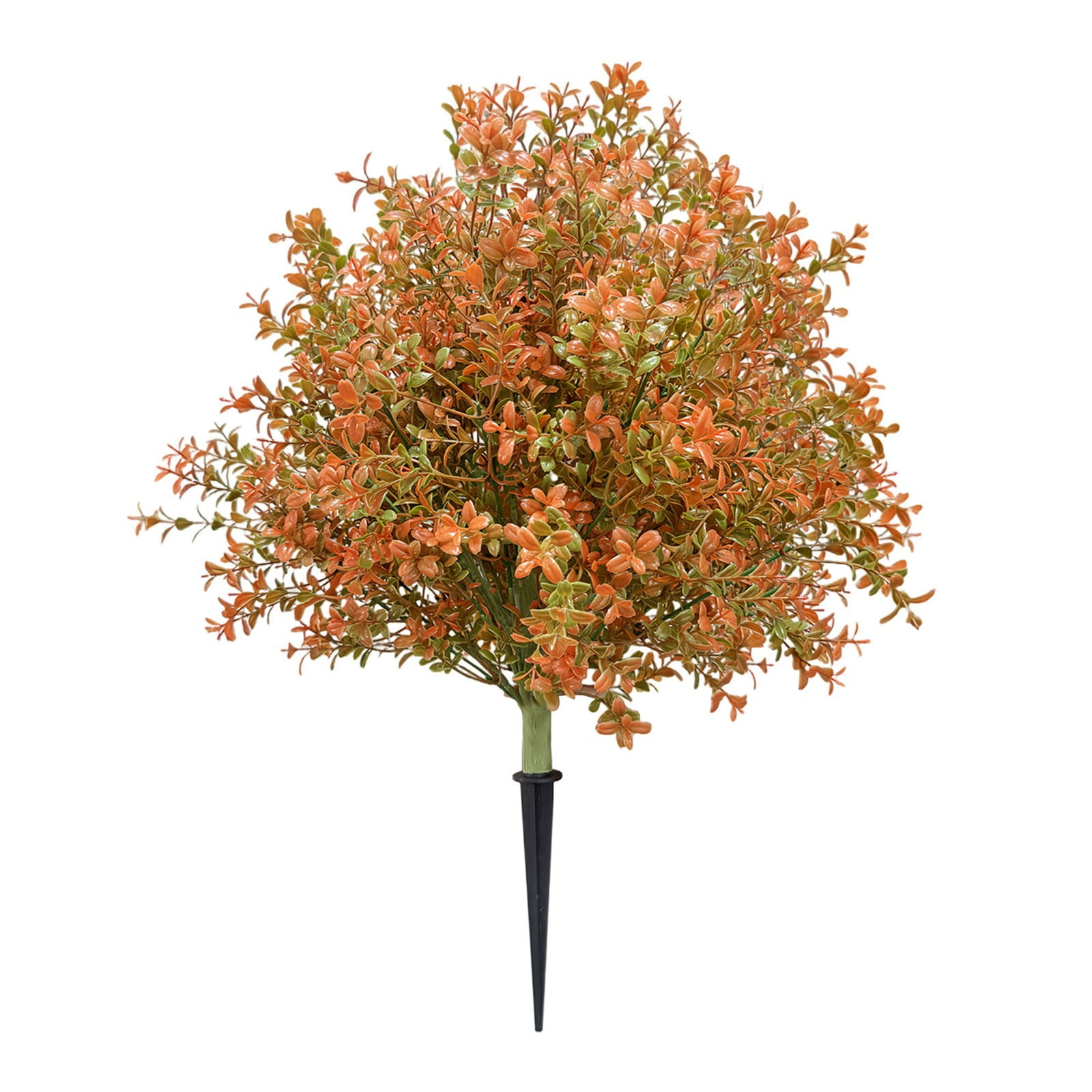 Set Of 1 Artificial Indoor Outdoor Faux Shrub With Ground For Patio ...
