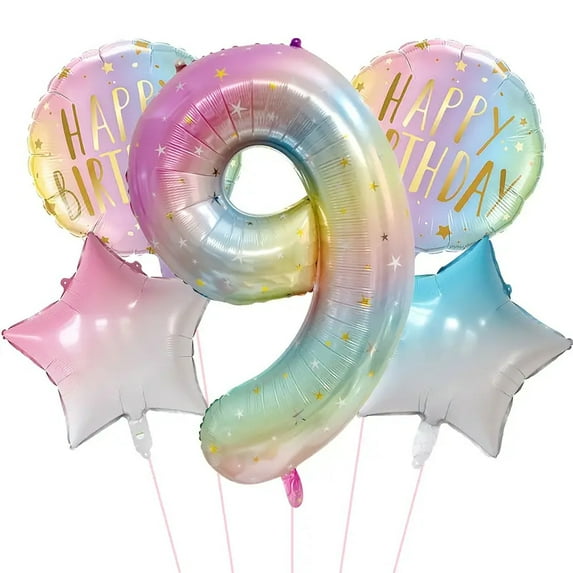 A Set of 1 Digital Combination Balloons for a 40-Inch Rainbow Gradient ...
