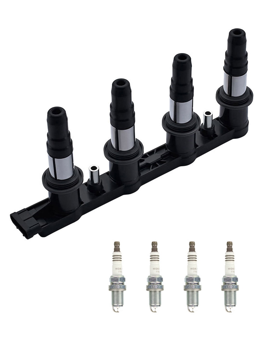 Set of 1 ISA Ignition Coil and 4 NGK Ruthenium Spark Plugs Compatible ...