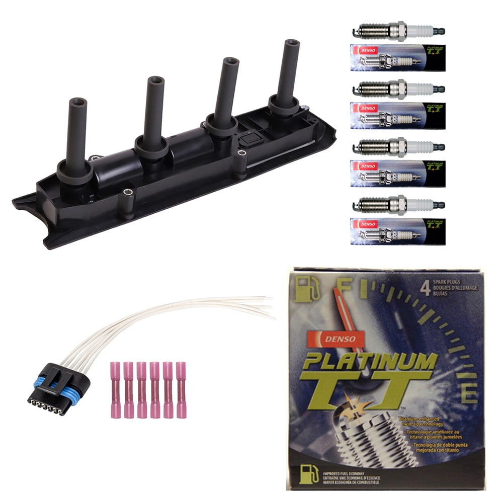 Set of 1 ISA Ignition Coil & 4 Platinum TT Spark Plug & 1 Ignition Coil ...