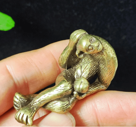 Set 1 piece Copper art cute copper monkey statue,Wild anmimal sculpture ...
