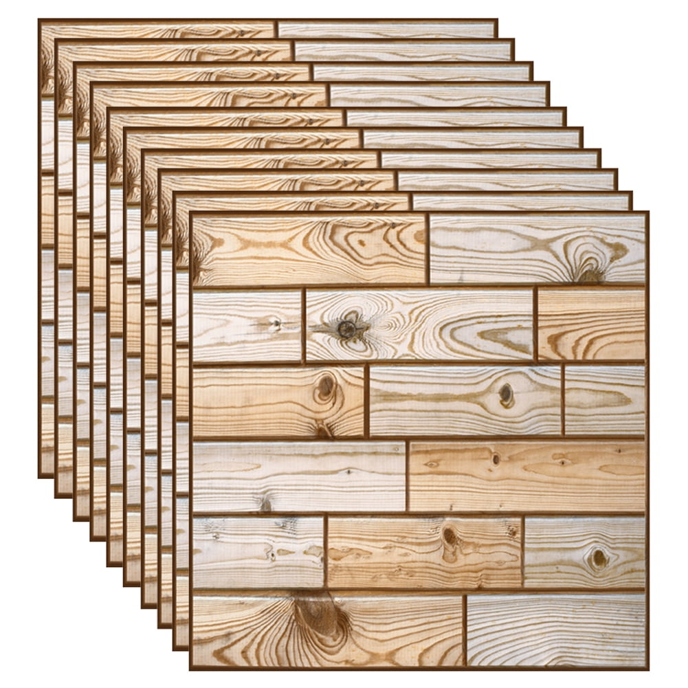 Set of 10 3D Waterproof Wall Panel Peel and Stick Faux Brick Texture ...