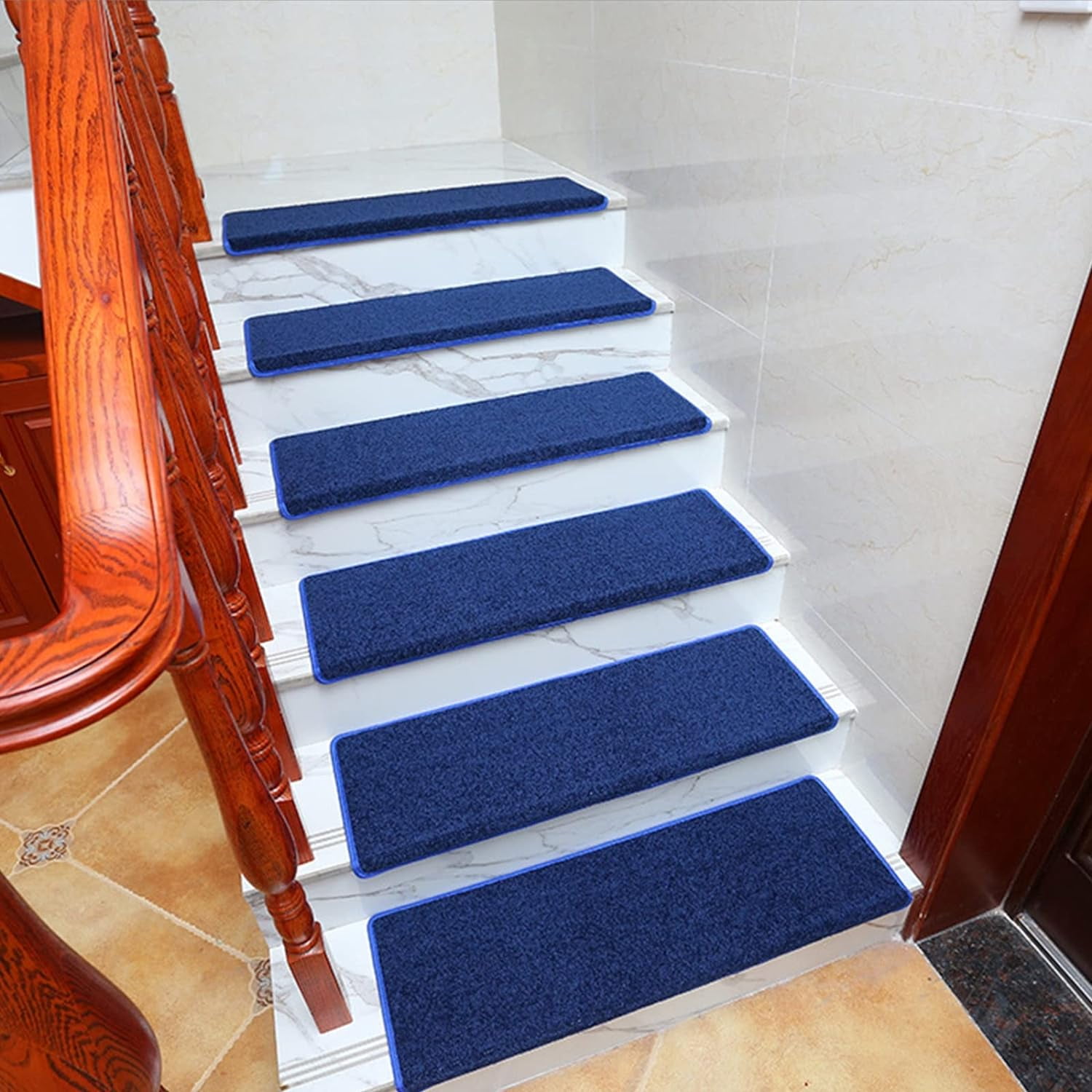 Set of 10 Anti Slip Stair Treads, Stair Carpet Self-Adhesive Safety ...