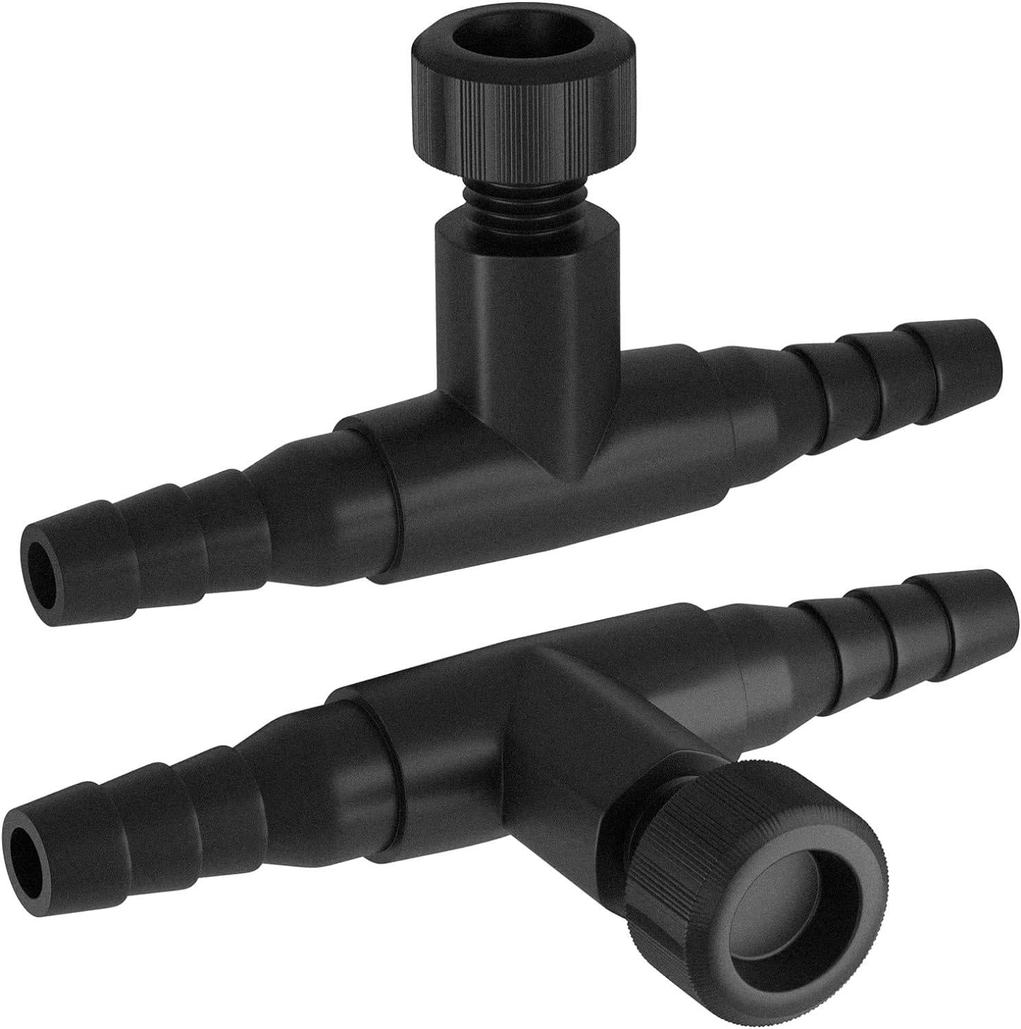 Set of 10 Aquarium Black Air Regulator Valve for Aviation Pipes One Way ...