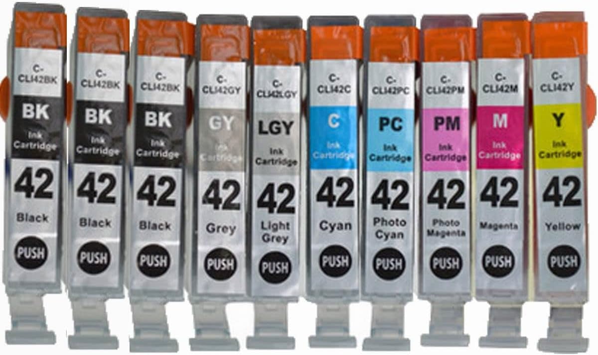 Set of 10 Compatible High Yield Ink Cartridges Replacement for Canon ...