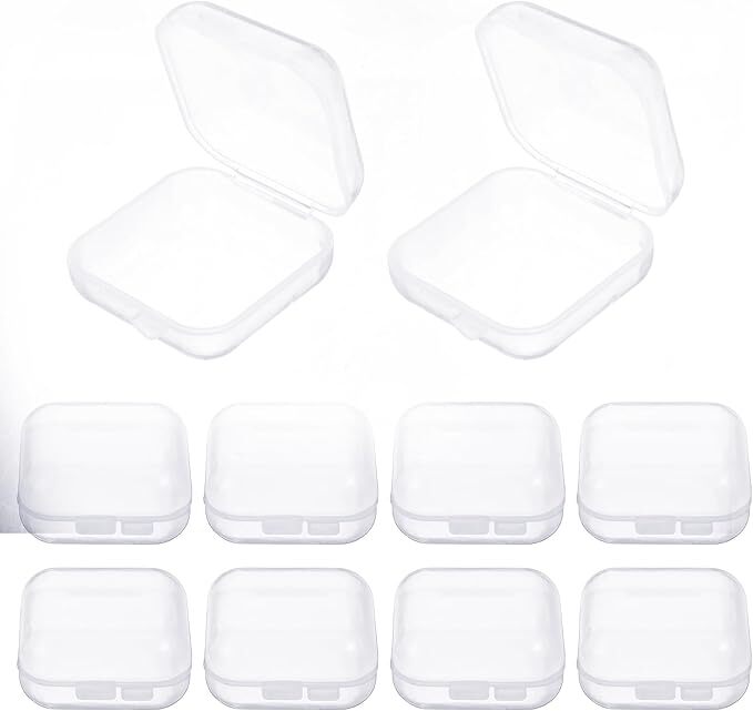 Set of 10 Mini Medicine Storage Boxes - 3.5cm x 3.5cm x 2cm, Perfect ...