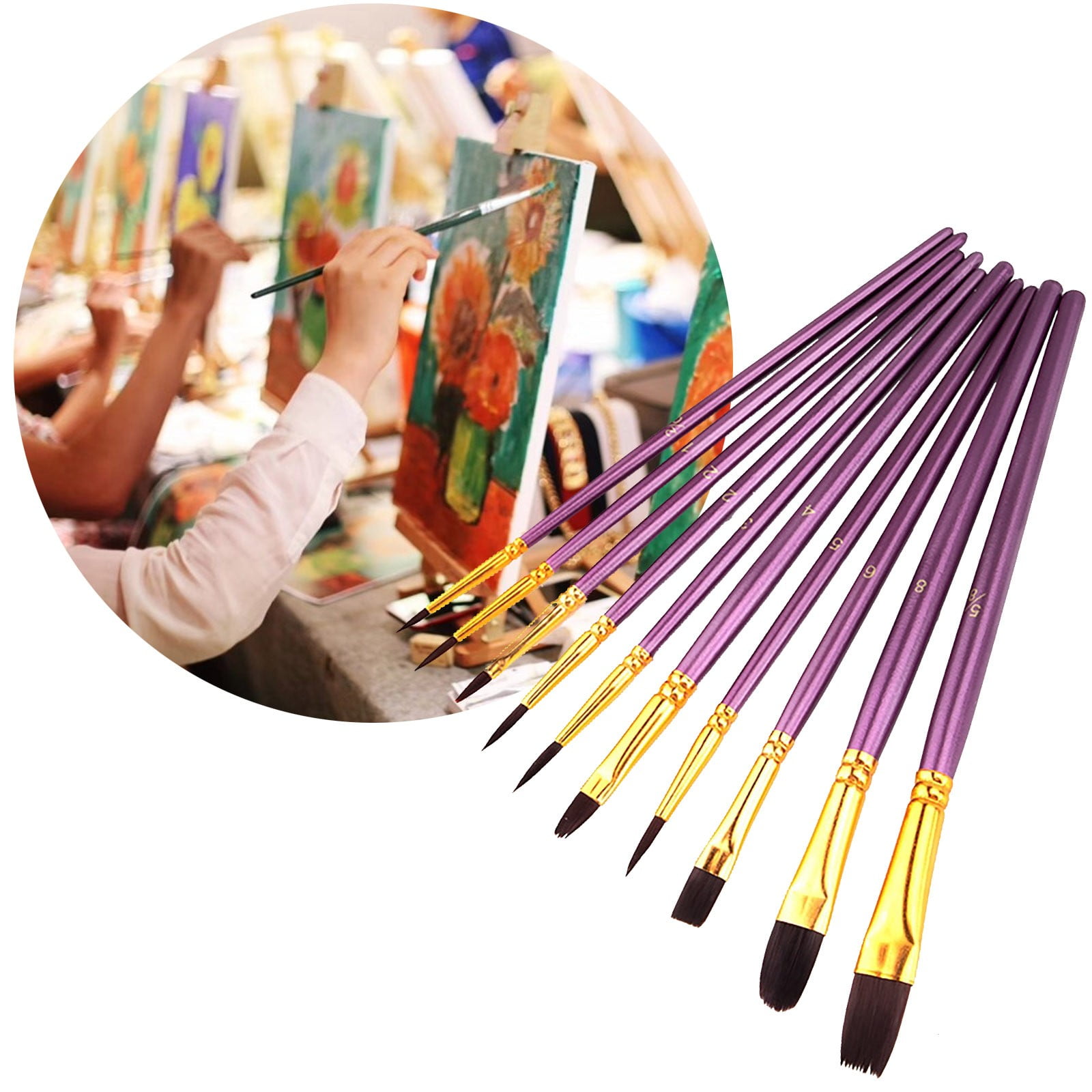 Set of 10 Pieces Brushes for All Miniature Watercolour Prop ...