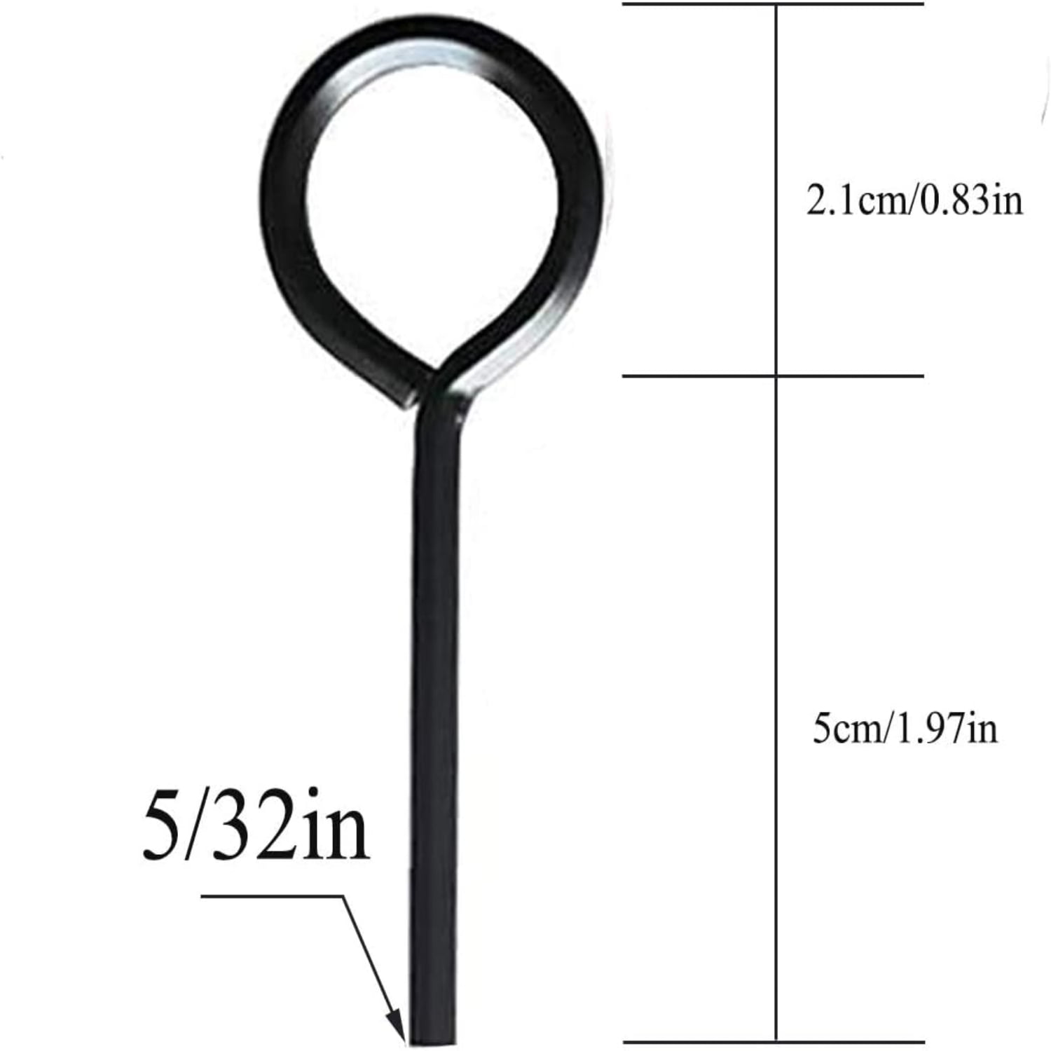 Set of 10 Reliable Hex Wrench Door Keys - Durable Full Loop Black ...