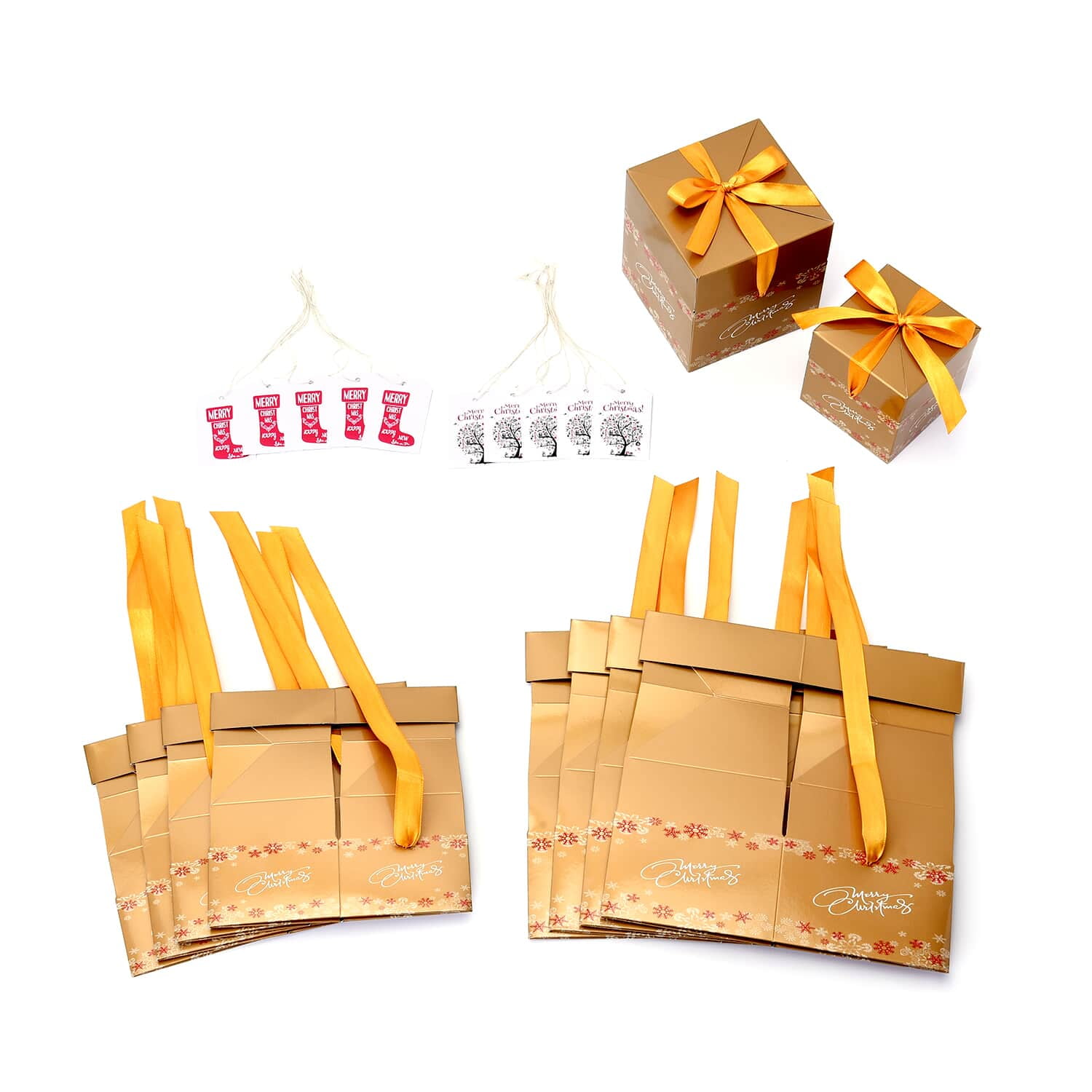 Set of 10 pcs Instant Folding Boxes with Lids for Presents Box Includes ...