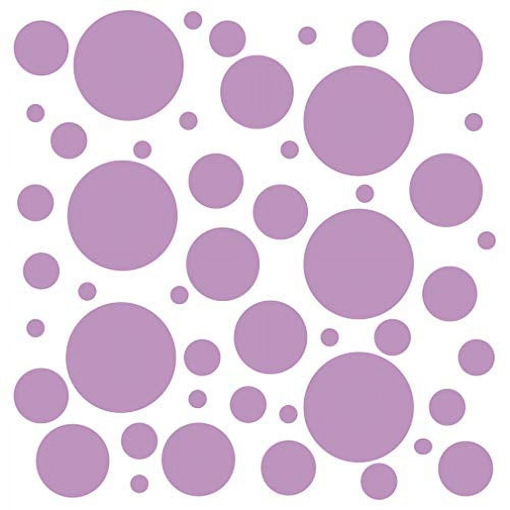 Set of 100 (Lilac) Vinyl Wall Decals - Assorted Polka Dots Stickers ...