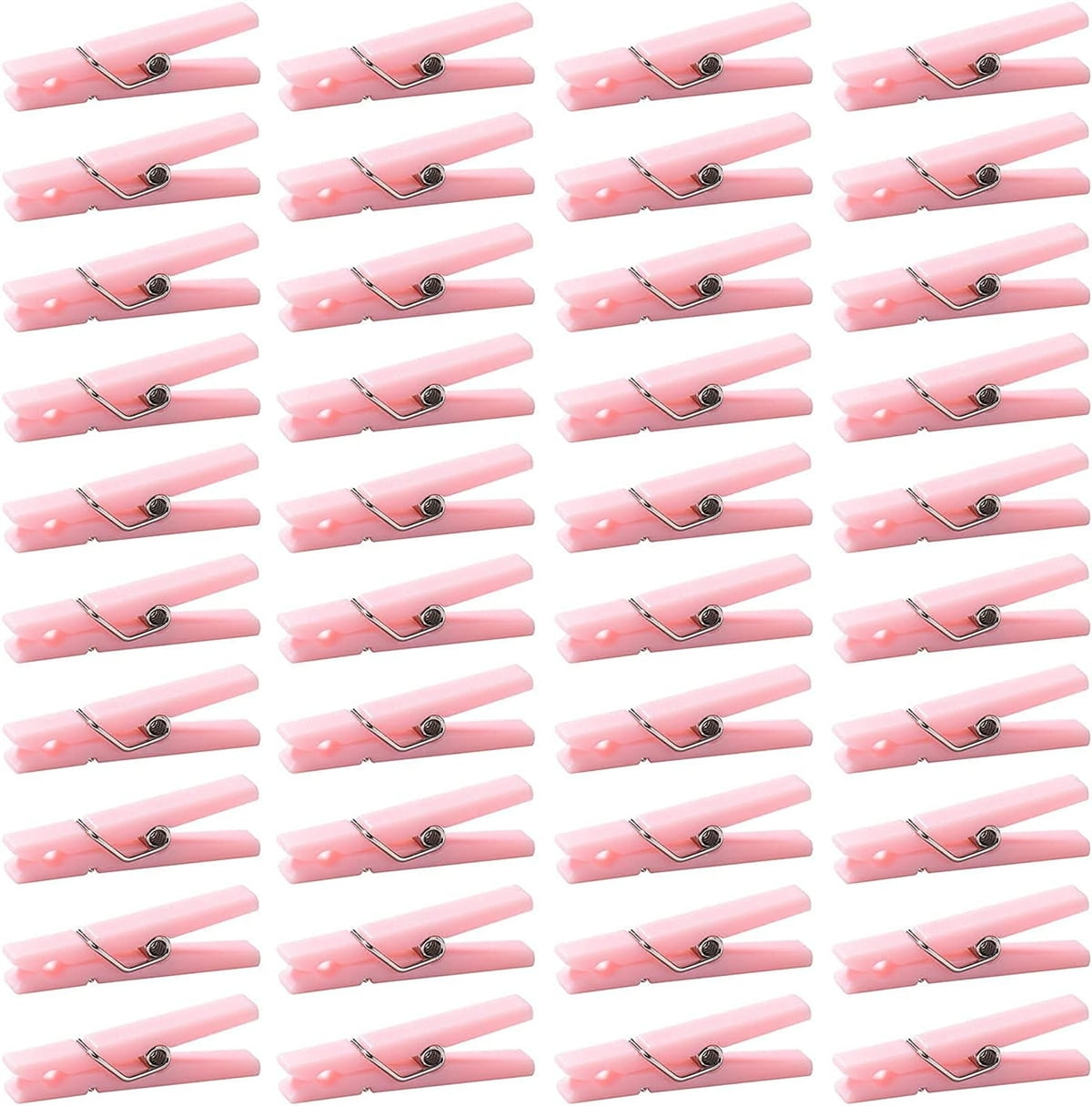 Set of 100 Mini Photo Clips,Plastic Utility Clothespins,Paper Cilp for ...