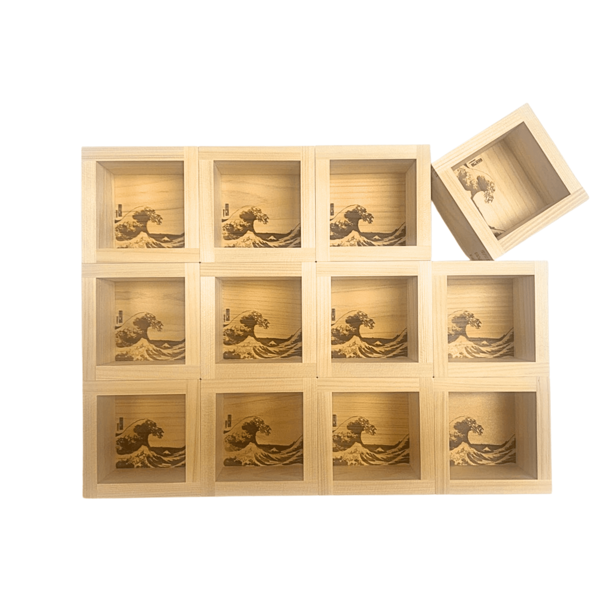 Set of 12, Bulk Plain 4fl oz. Cypress Hinoki Masu Boxes – Wooden ...