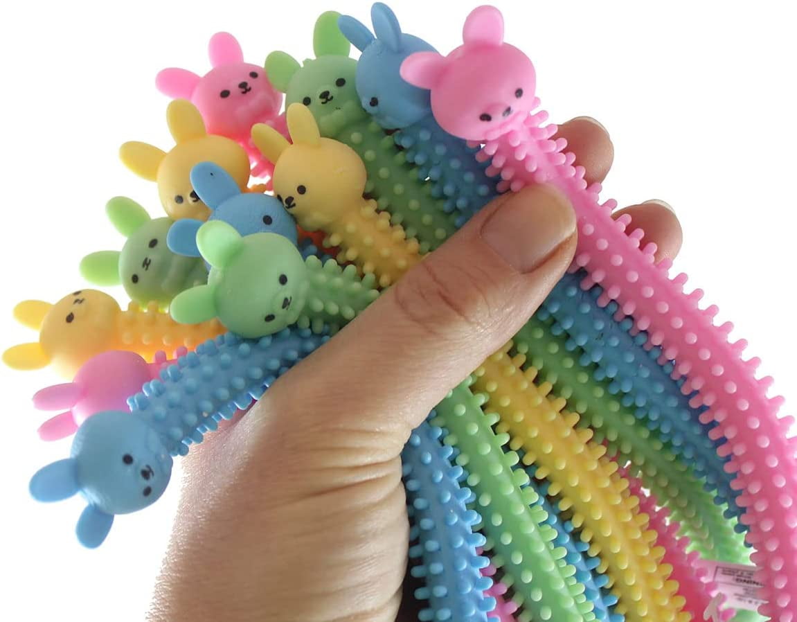 Set of 12 Cute Stretchy String Easter Bunny Themed Small Toys - Easter ...