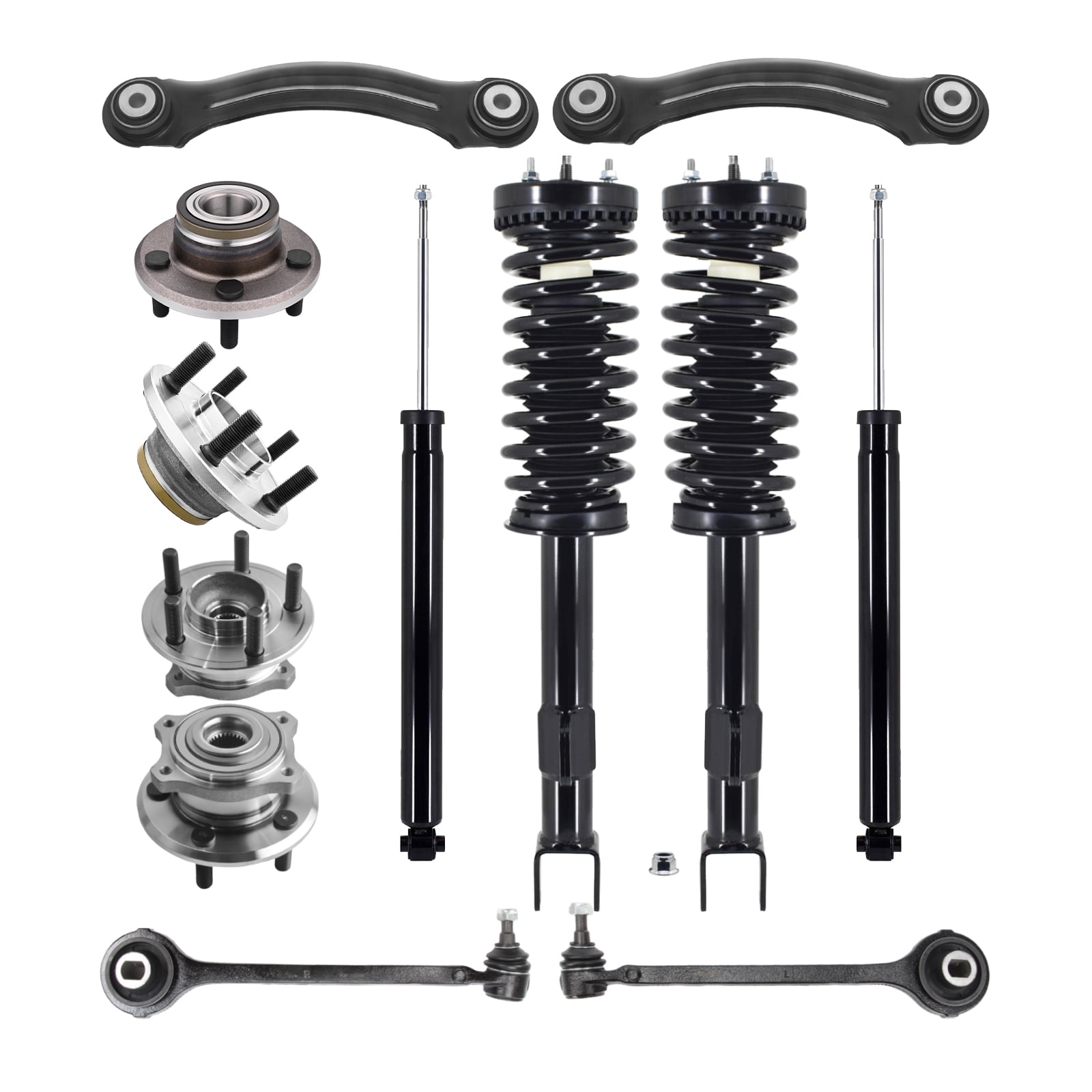 Set of 12 Front Lower Forward Control Arm Ball Joint-Rear Upper Forward ...