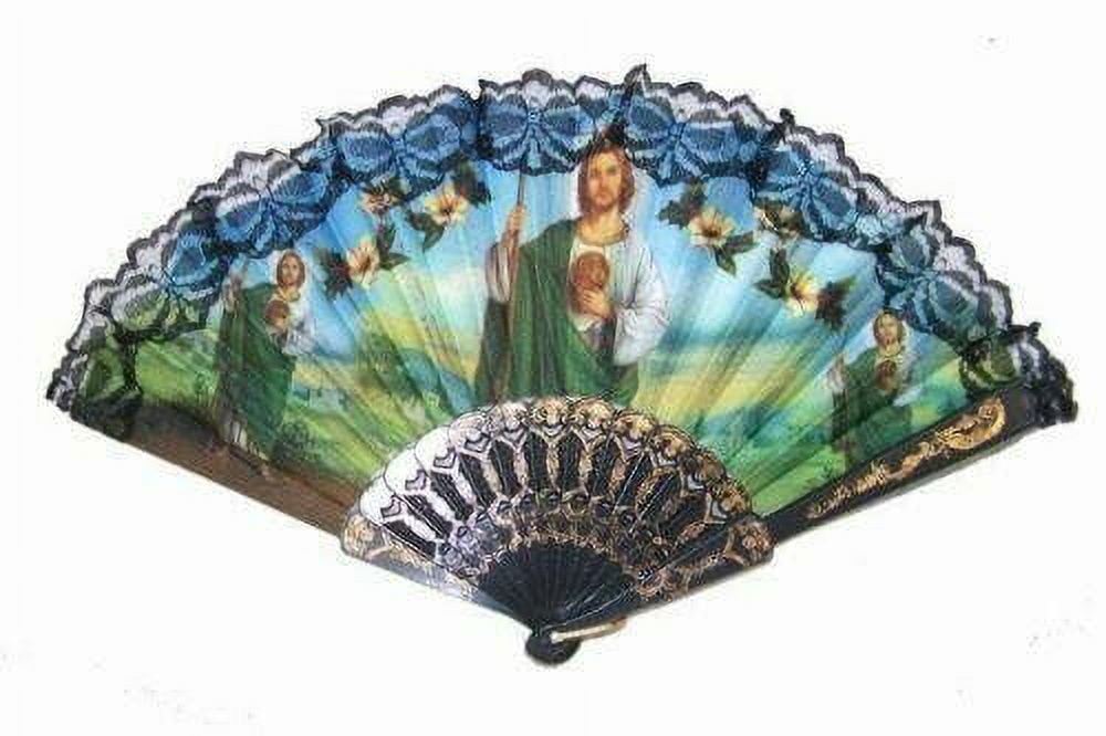 Set of 12 Hand Held Saint Jude Folding Fans w/Gift Bags for Party ...