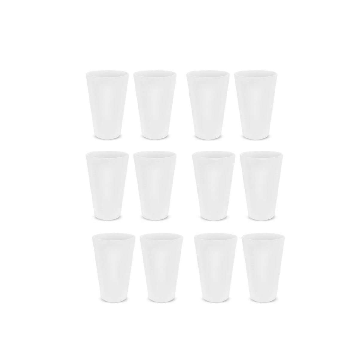 Set of 12 Plastic Drinking Cup,QZS Reusable Colored Beverage Cups for ...