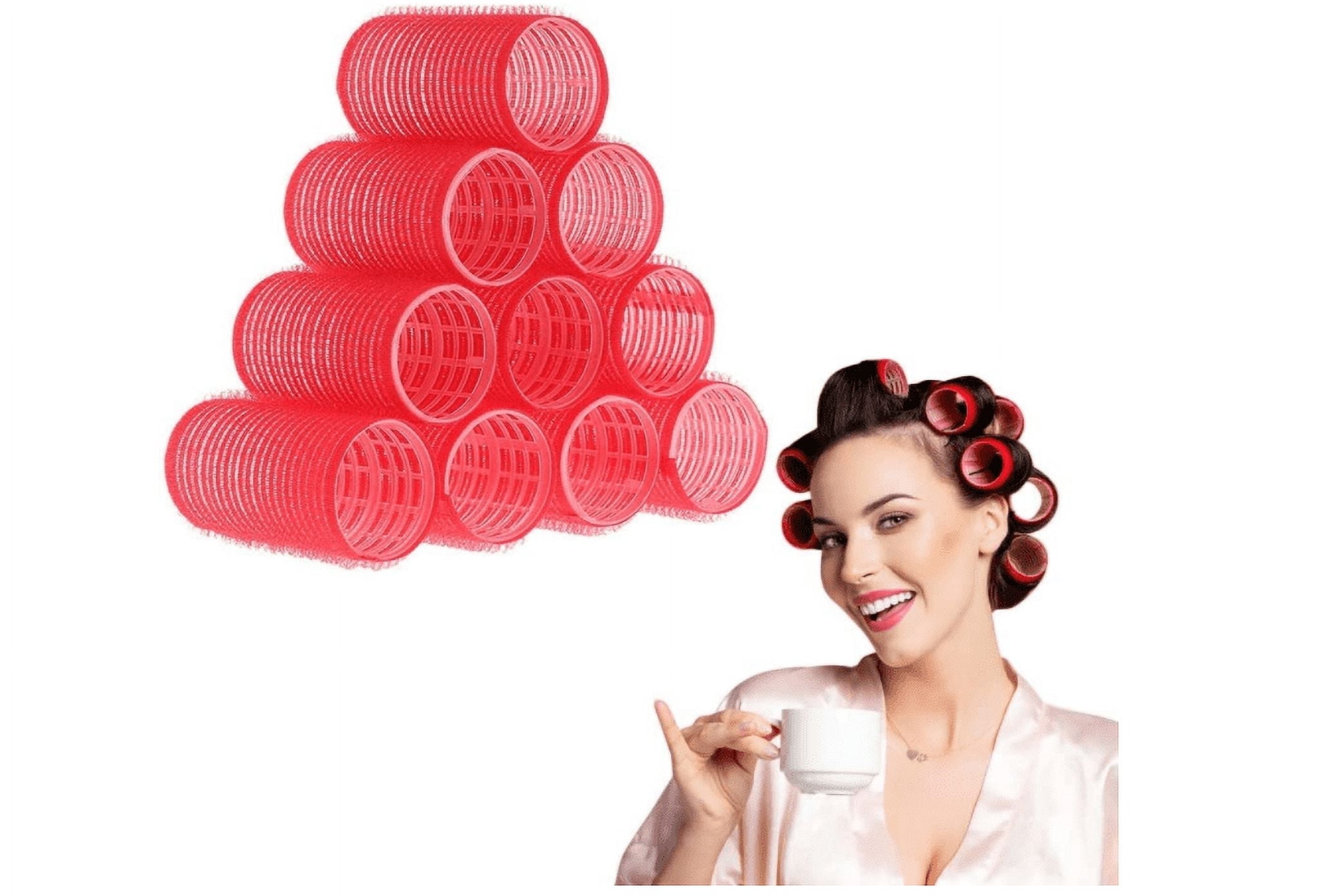 Set of 12 Self Grip Holding Hair Rollers Pro Salon Hairdressing Curlers ...