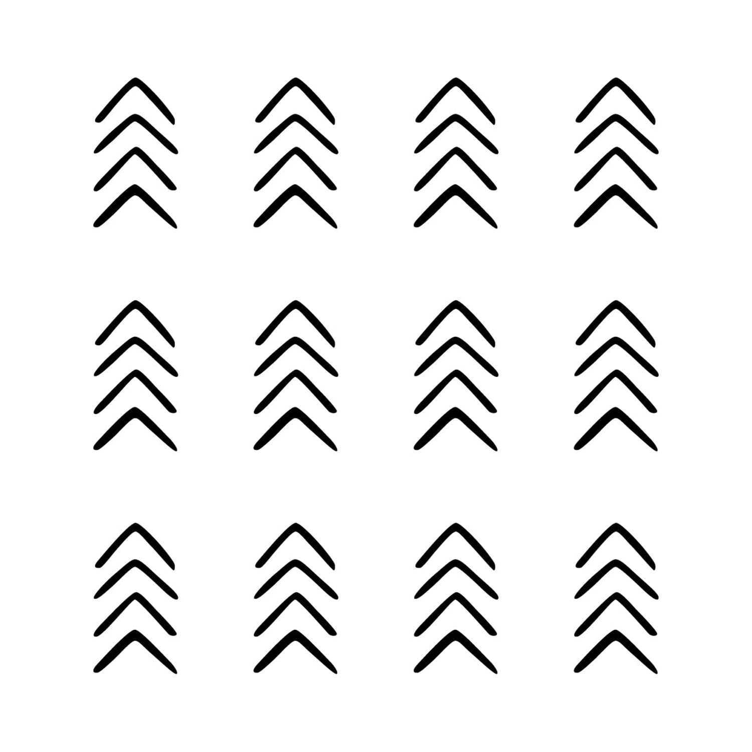 Set of 12 Vinyl Wall Art Decals - Arrows - 8" x 4" Each - Modern ...