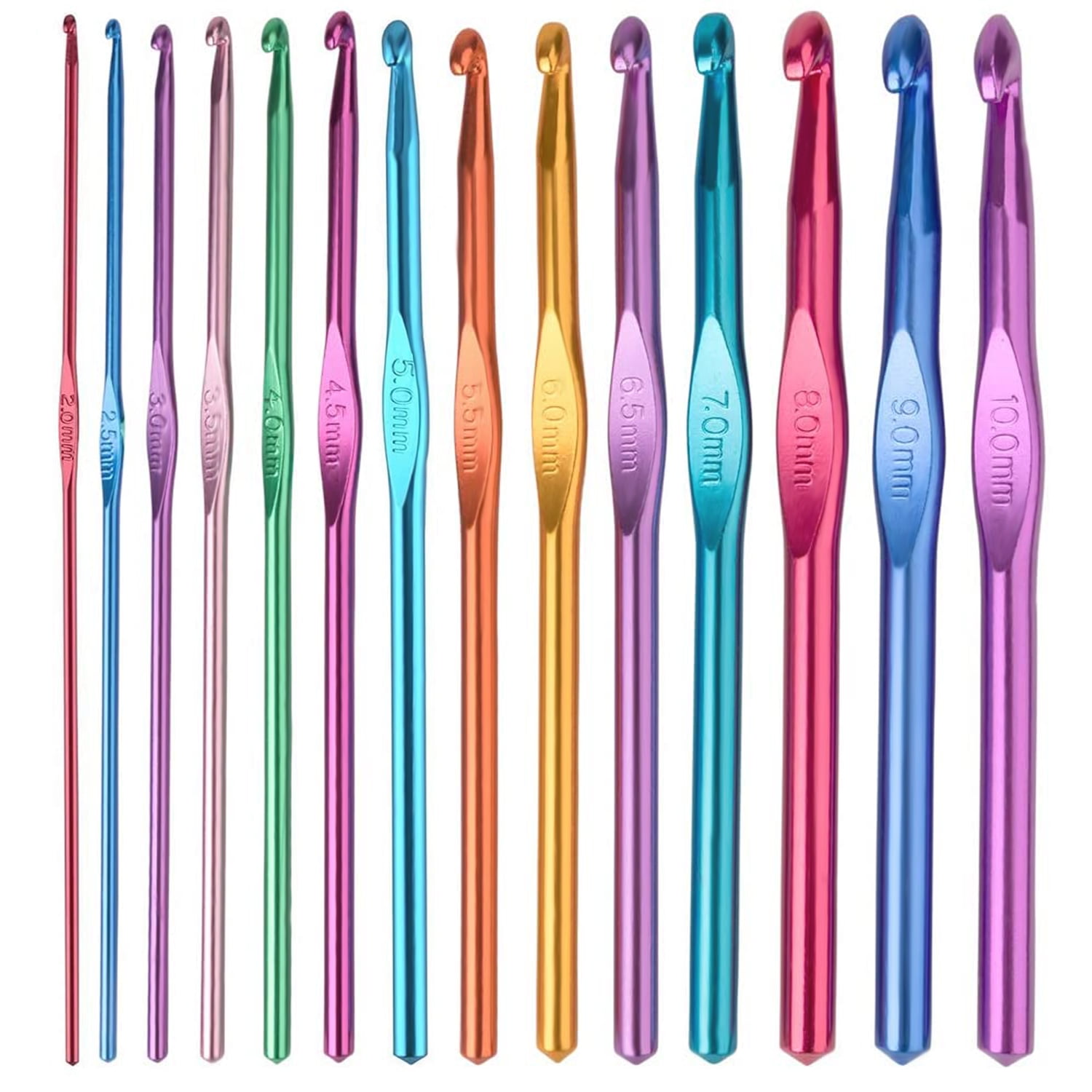 Set of 14 crochet hooks Knitting needles Knitting sticks Yarn Knitting ...