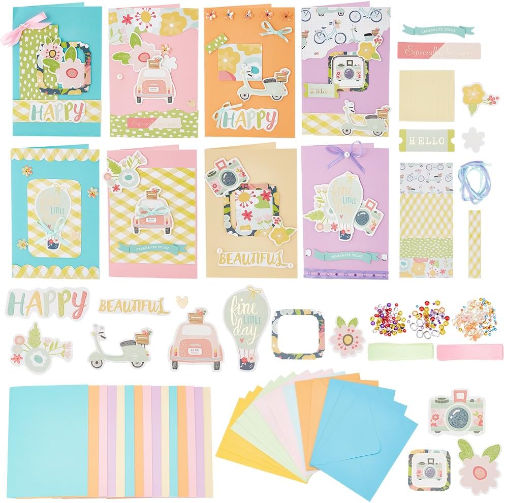 Set of 15 DIY Greeting Card Kit Card Making Kit Travel Theme Handmade ...