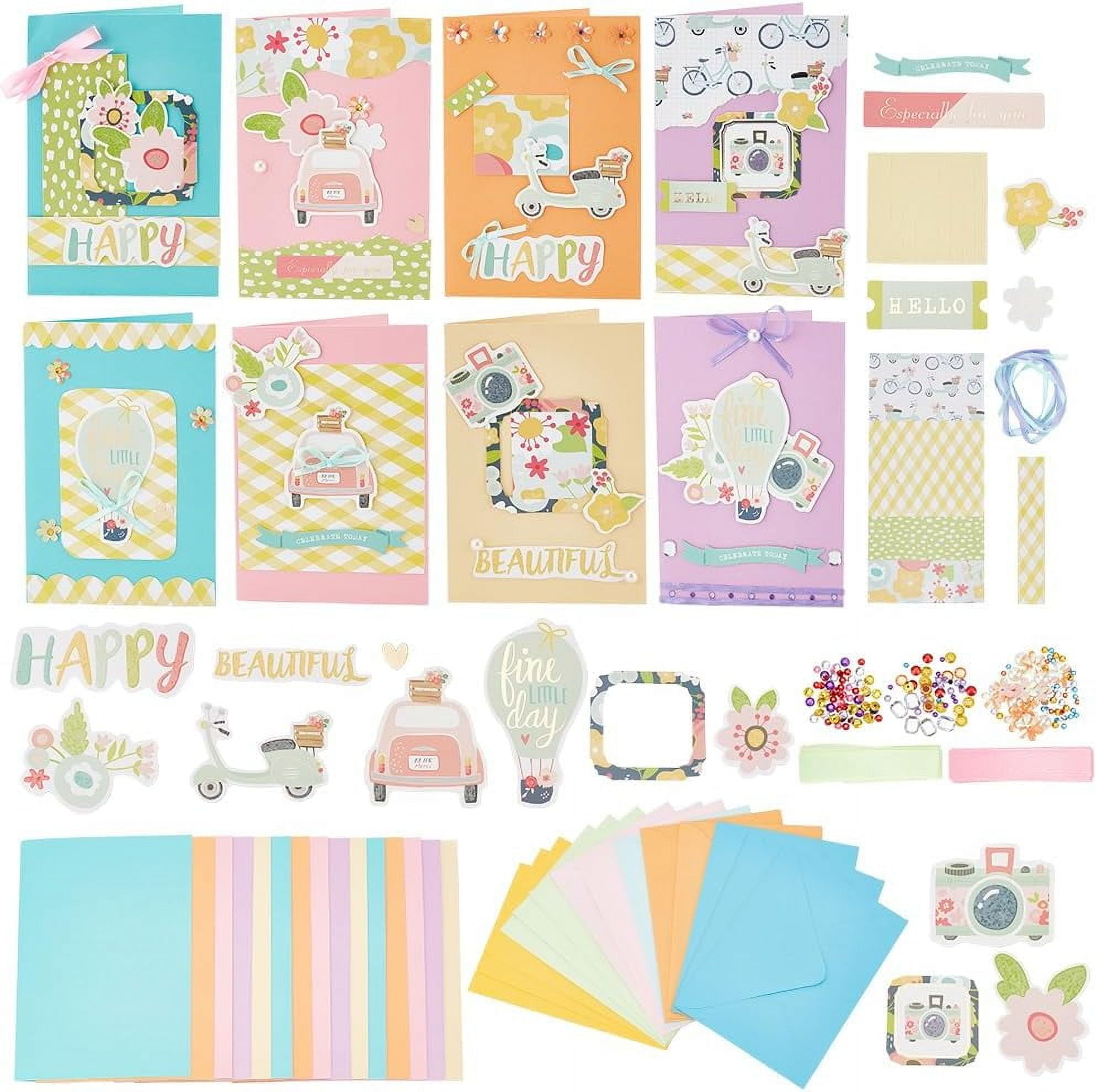 Set of 15 Greeting Card Kit Card Making Kit Travel Theme Handmade ...