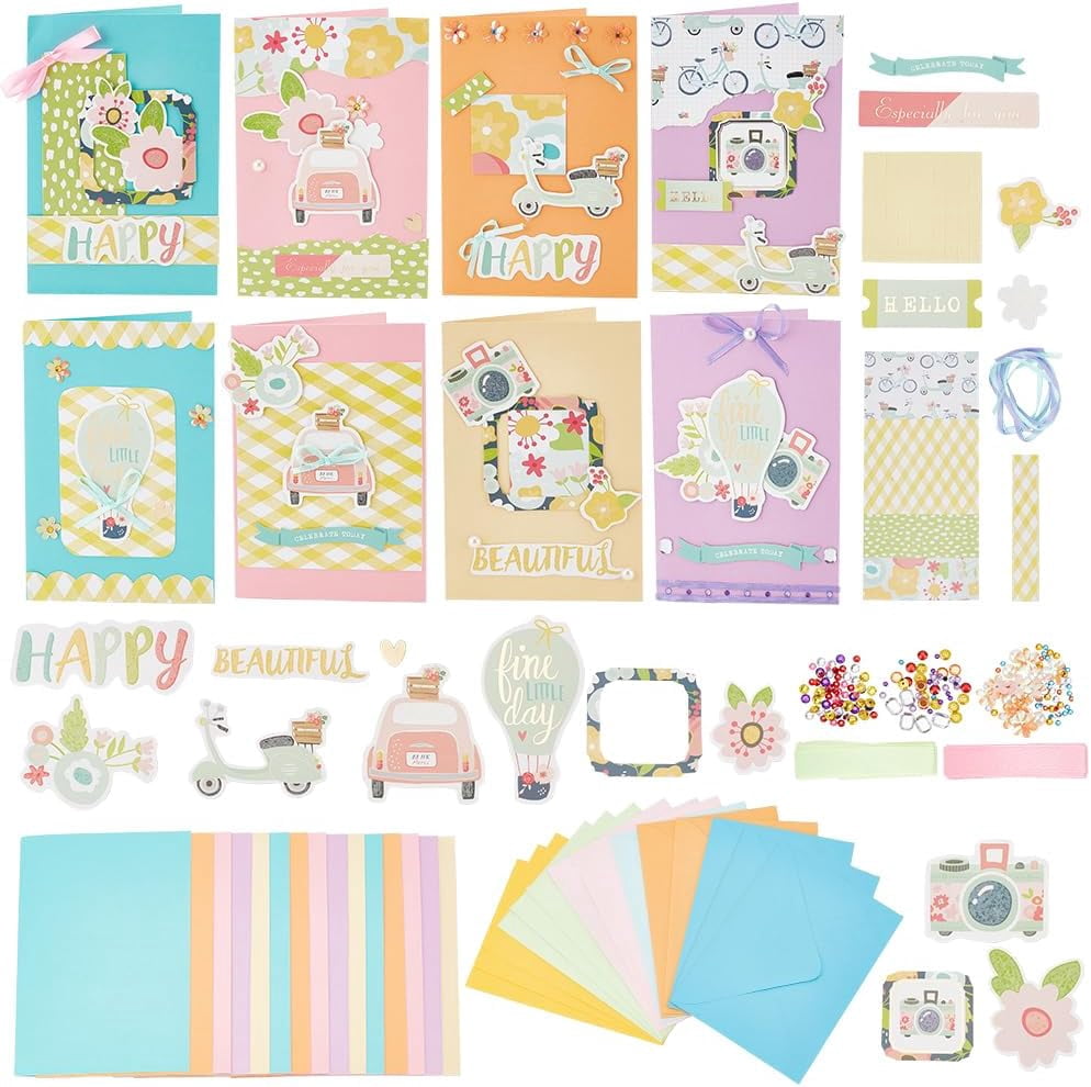 Set of 15 Greeting Card Kit Card Making Kit Travel Theme Handmade ...