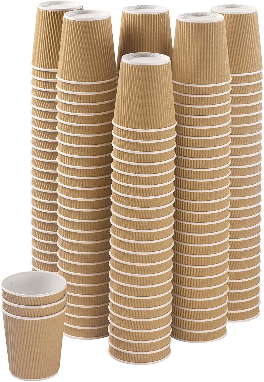 NYHI Set of 150 Ripple Insulated Kraft 6-oz Paper Cups - Walmart.com