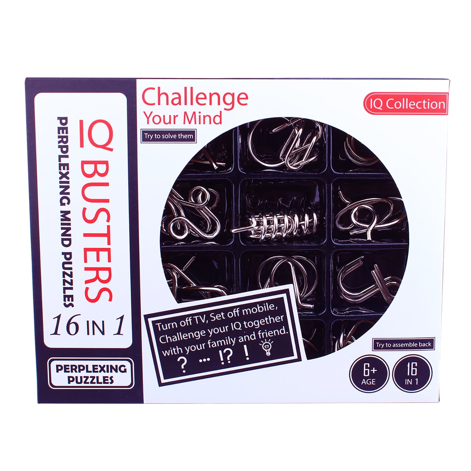 Set of 16 Brain Teaser Metal Wire Puzzles,Brain Teaser Metal Wire ...