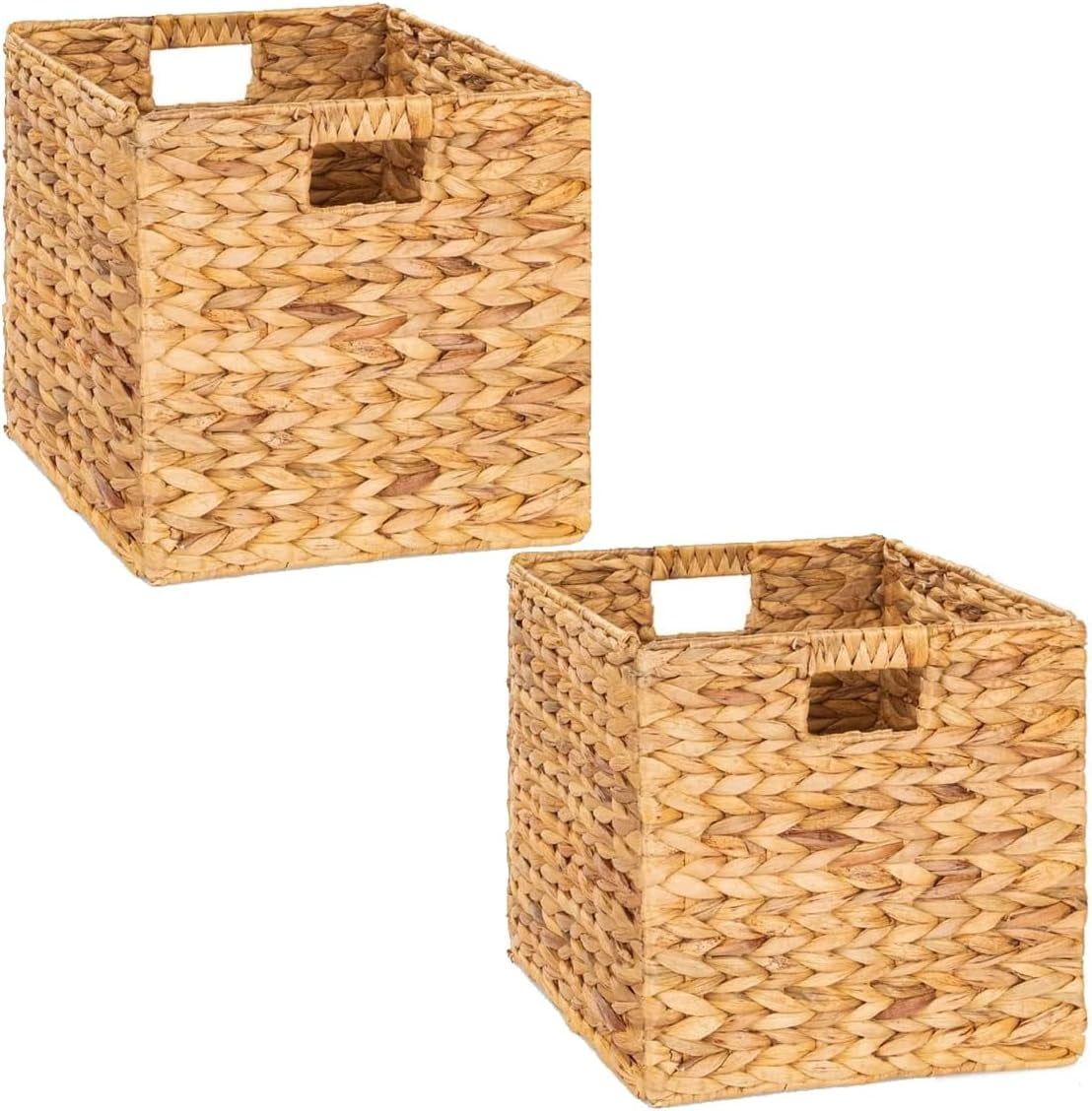 Set of 2 – 10.5 x 10.5 Storage Cubes, Wicker Storage Baskets for ...
