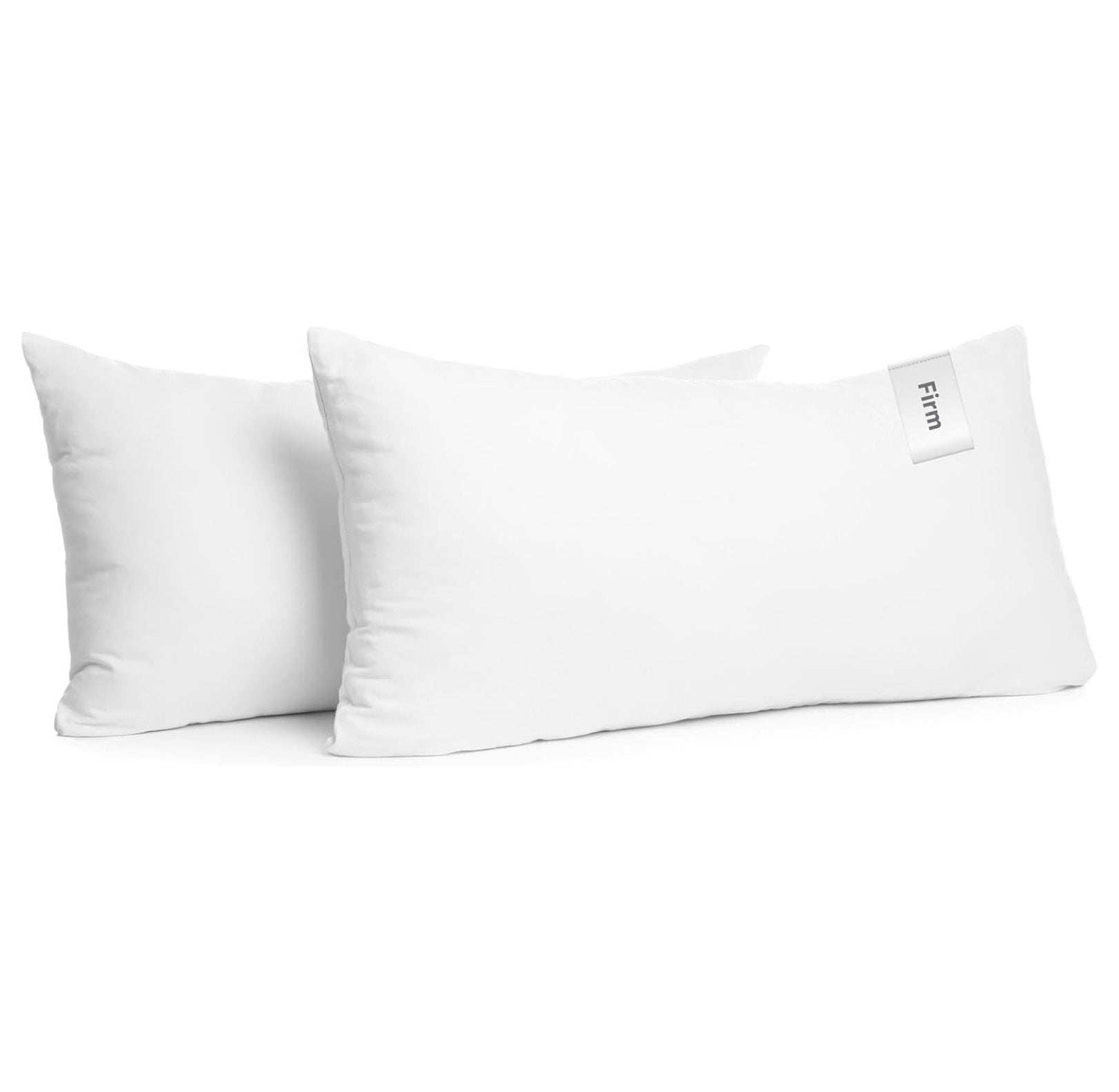 Set of 2 100% Cotton Hotel Pillows - Made in USA Hypoallergenic Pillows with Down Alternative ...